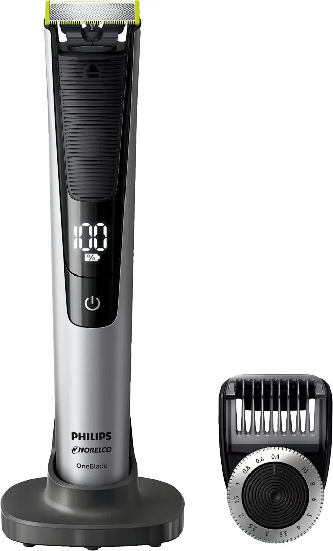 Philips Norelco OneBlade Pro Wet/Dry Trimmer Black/Green QP6520/70 ...