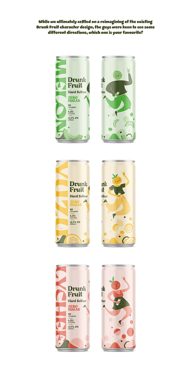 alcohol asian fruit brand identity can Character design drink drunk ...