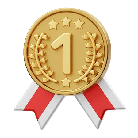 First Place Medal 3D Illustration