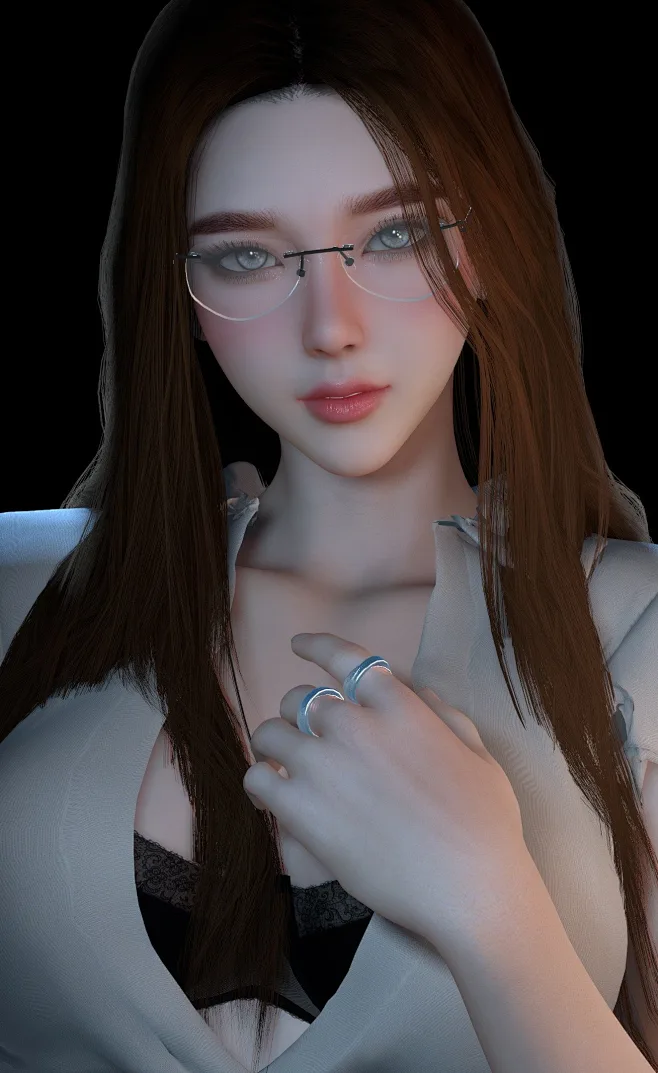 VAM,Virt_A_Mate游戏人物作品二十七-黑丝女教师-原创3D角色/装备-微元素 - Element3ds.com!-花瓣网