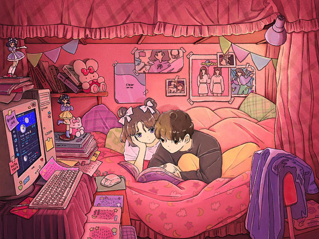 少女风插画壁纸 cr.ring_411