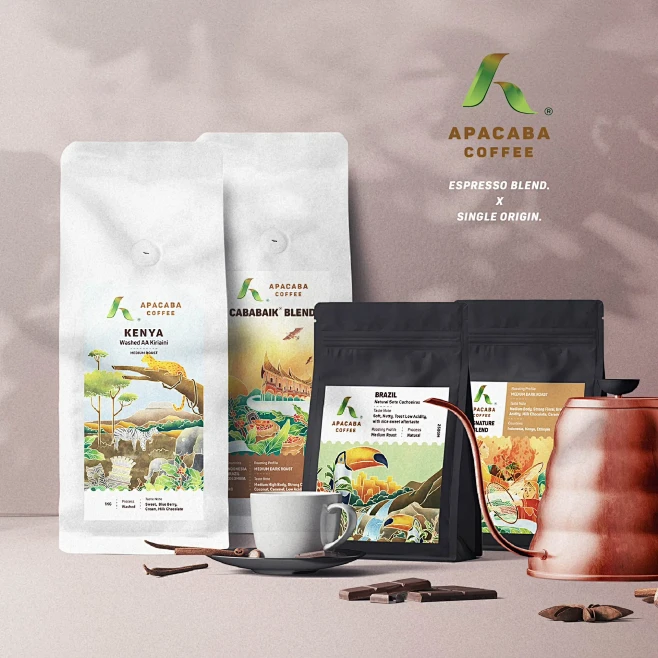 APACABA Coffee 精品咖啡豆包装设计-花瓣网