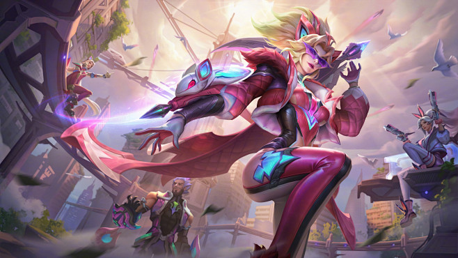 vayne-battle-bat-rose-quartz-chroma-skin-chinese-lol-splash-art-8k ...