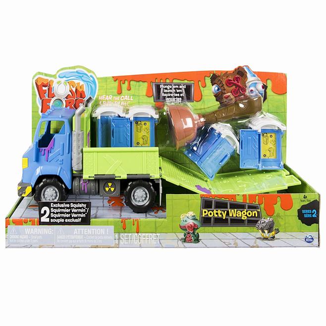 Amazon.com: Flush Force – Series 2 Potty Wagon, with Gross Collectible ...