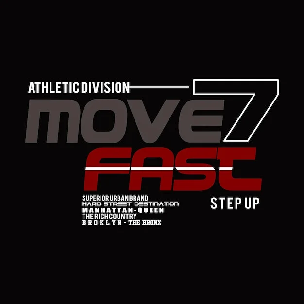Move fast typography design vector illustration-花瓣网