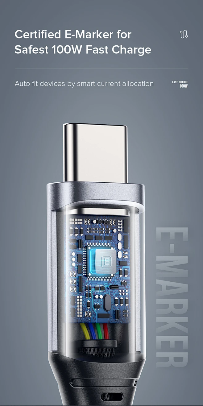 Iniu 100W Usb C Naar Usb Type C Kabel Pd 5A Snel Opladen Telefoon ...