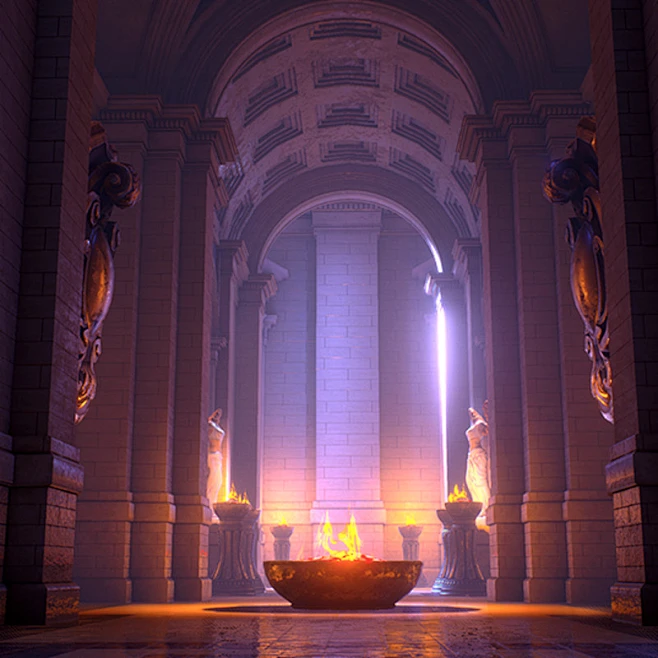 UE4 Lighting Study - Sun Temple, Anngelica Parent : Lighting practice ...