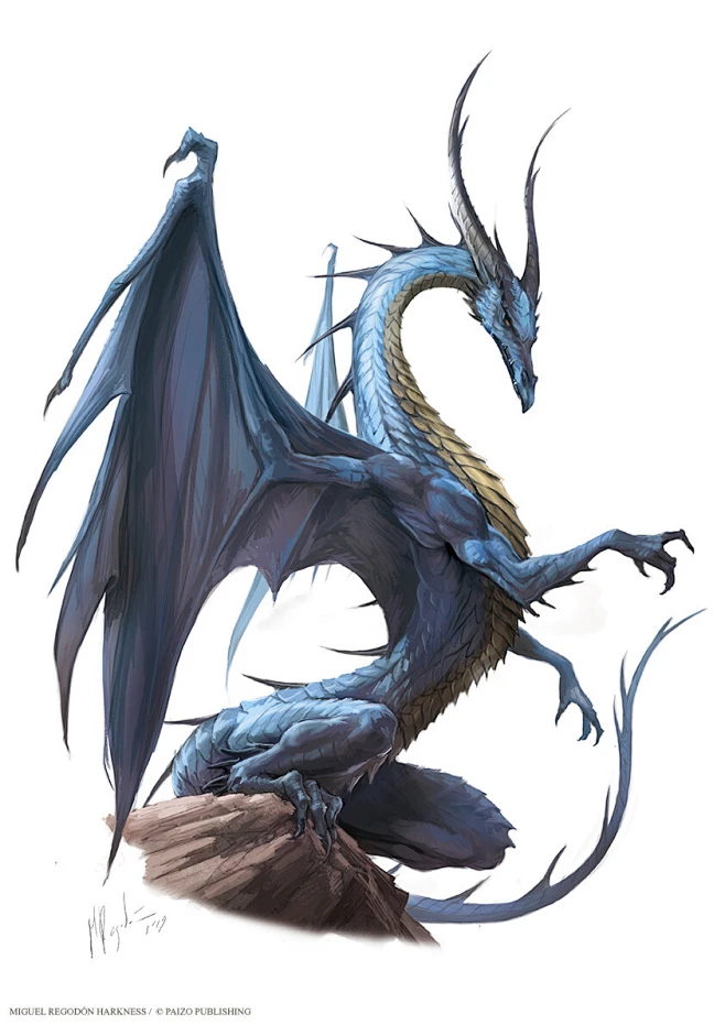 Pathfinder 2nd Edition Bestiary, Chromatic Ancient Dragons, Miguel ...