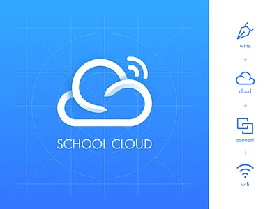 School Cloud - Logo Design-花瓣网