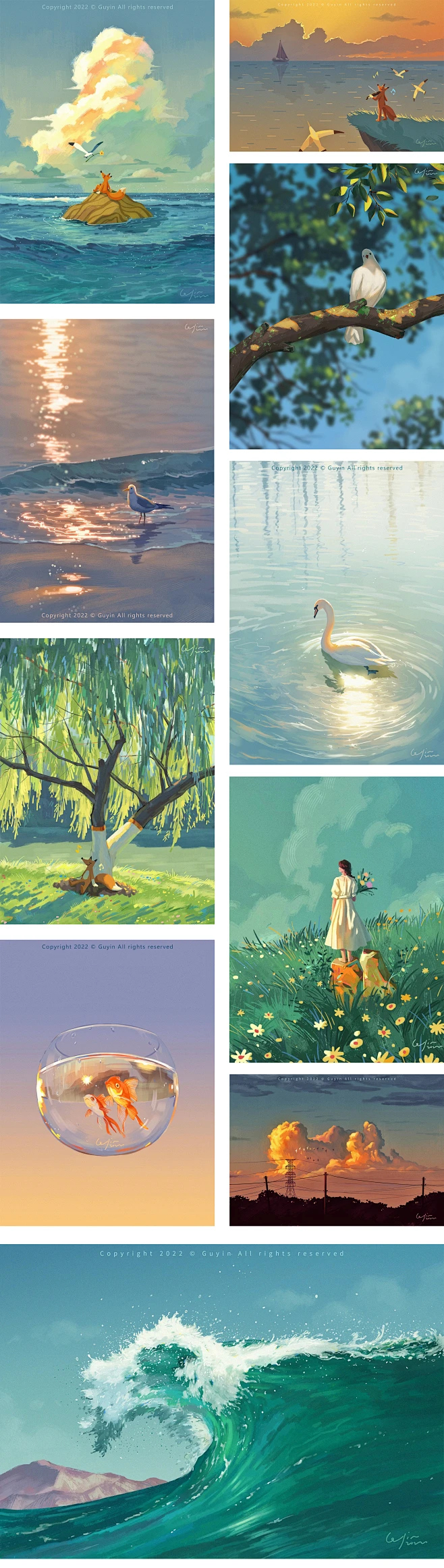 二三月的每日一画-昨日的Guyin图片_清新插画图片素材-花瓣网