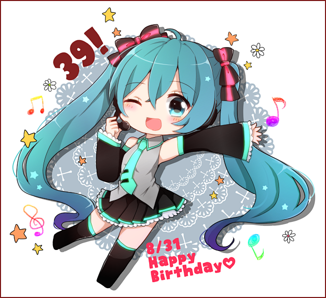 miku~ 9th（可放大） #初音未来# #二次元# #Q版#
