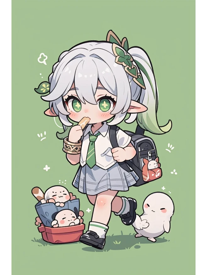 超可爱的原神Q版插画-纳西妲的新校服好看吗 - 小红书-花瓣网