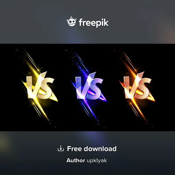 Versus vs signs with glow and sparks gam... | Free Vector #Freepik # ...