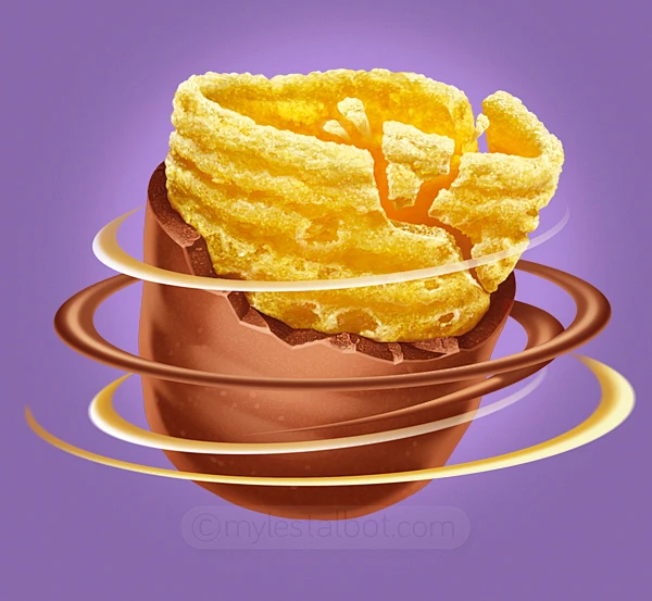 Cadbury Crunchums : Realistic chocolate illustration for Cadburys ...