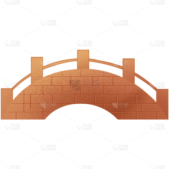 手绘-卡通人物元素贴纸桥