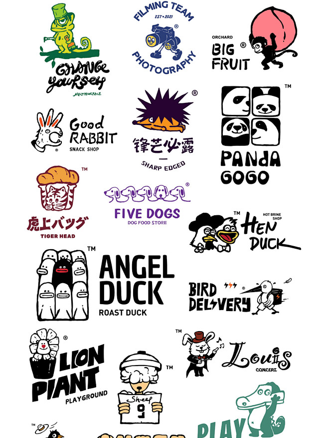 原创作品｜美式趣味可爱卡通零食LOGO设计