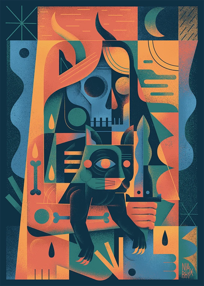 ILLUSTRATION Graphic Designer visual identity gig poster Character ...