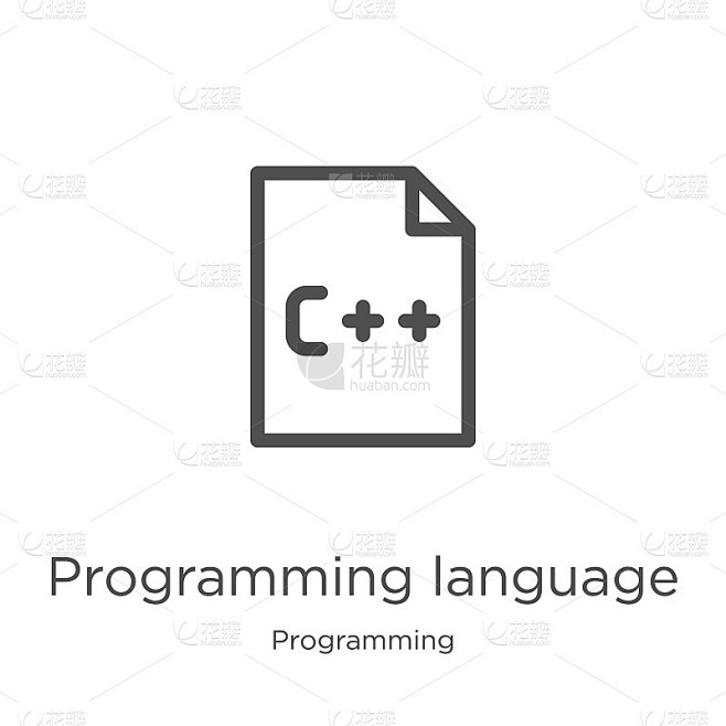 programming language icon vector from programming