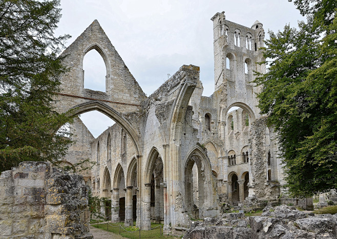 Jumièges (Seine-Maritime) - Abbaye Saint-Pierre - Eglise Saint-Pierre ...