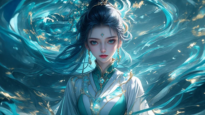 青蓝女孩-hzj(2)-花瓣网