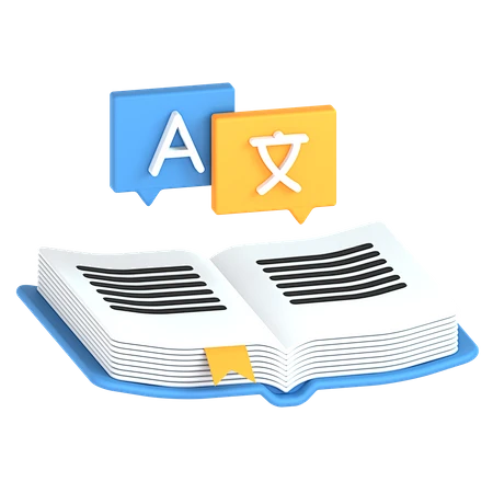 Dictionary 3D Icon-花瓣网