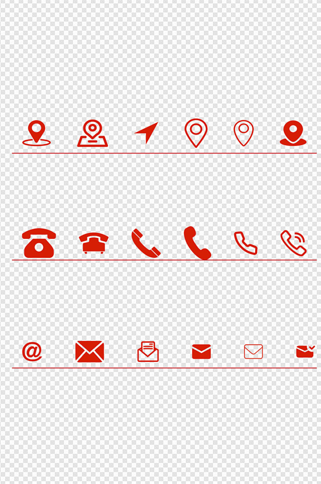 小图标地址电话邮箱免扣元素