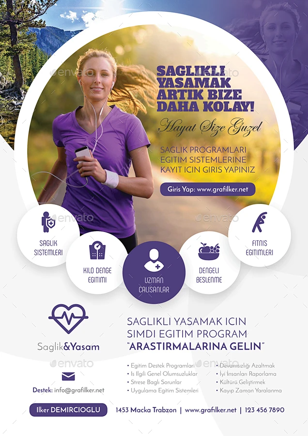 Healthy Life Flyer Templates-花瓣网