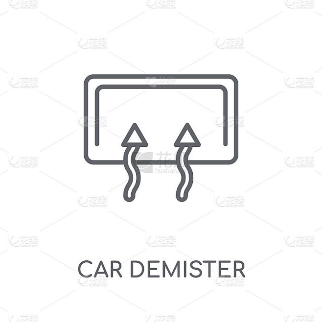 car demister linear icon. Modern outline car demis