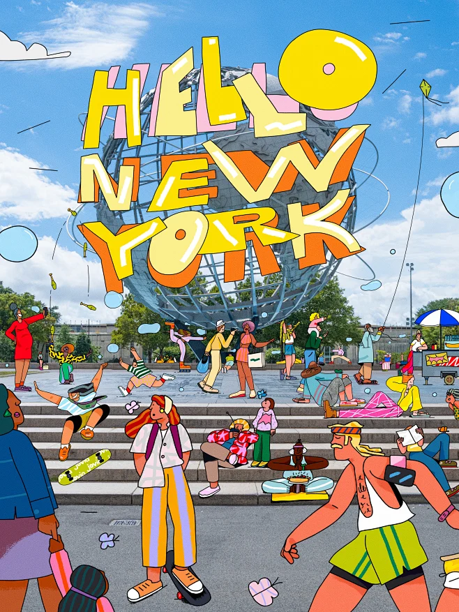 Brooklyn cartoon Character design city New York new york city nyc ...