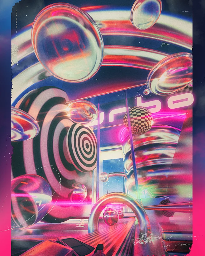 3dart 80s cinema 4d collage grunge punk Retro retrowave Synthwave ...