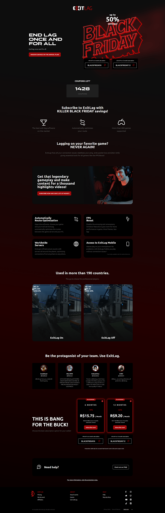 Behance 上的 ExitLag Black Friday