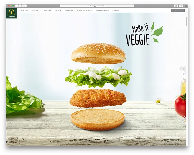 Mc Donald's "Make It Veggie" : Art direction for a microsite promoting ...