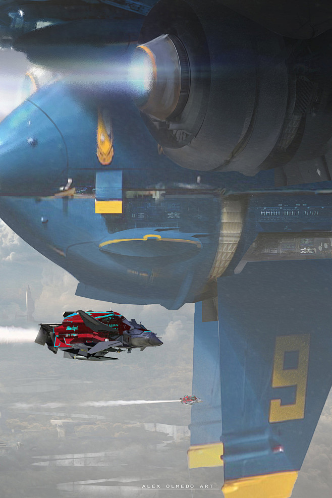 科幻飞船原画科幻载具原画科幻原画来自cgbook.cn (1395)