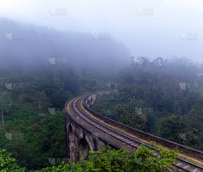 德莫达拉九拱桥，斯里兰卡艾拉素材-花瓣网