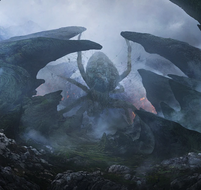 Volcano_spider, Allen wei : Volcano_spider by Allen wei on ArtStation.-花瓣网
