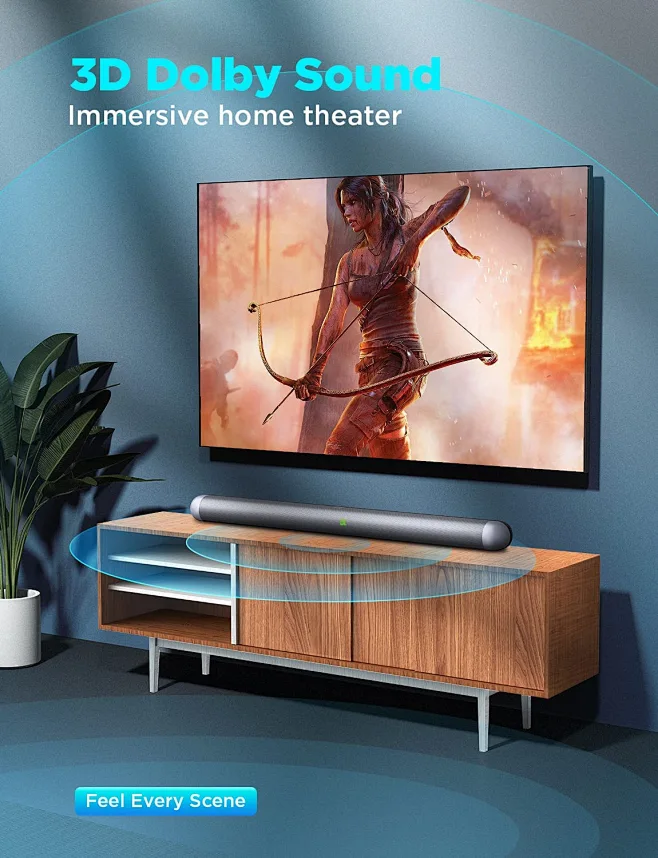 Amazon.com: TV Soundbar with【Dolby Audio】, 6+2 EQ Modes, 3D Surround ...