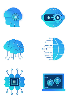 科技人工智能图标元素-花瓣网|陪你做生活的设计师 | 科技人工智能图标元素