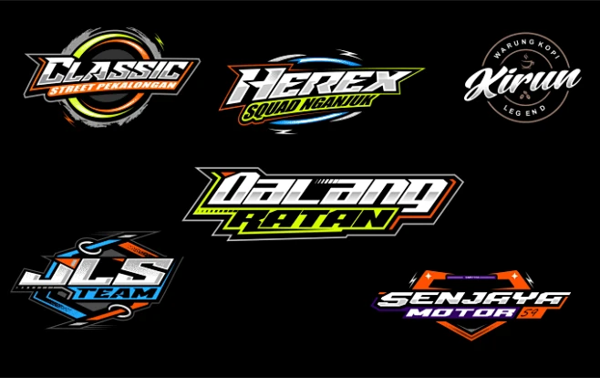 create a professional racing and automotive logo design-花瓣网