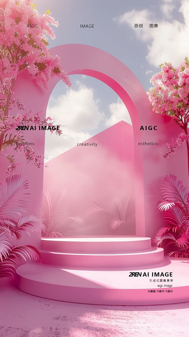 每日素材分享|520粉色场景摄影电商海报背景 - 小红书-花瓣网