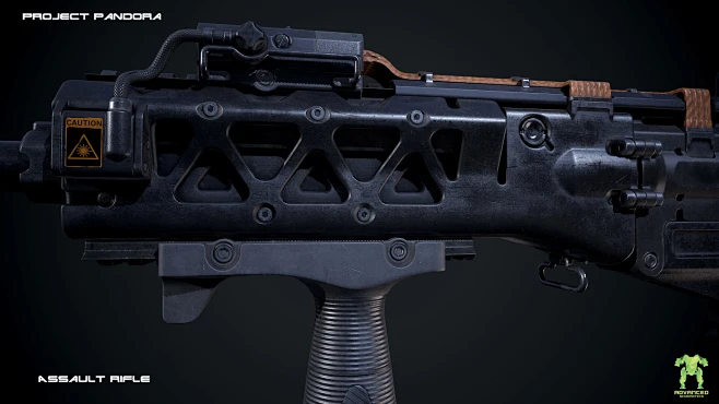 Assault Rifle, Dmitriy Gvozdev : Low-poly Assault Rifle for unannounced ...