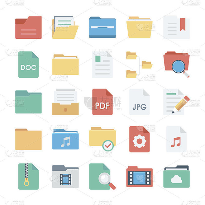 文件和文件夹向量图标2