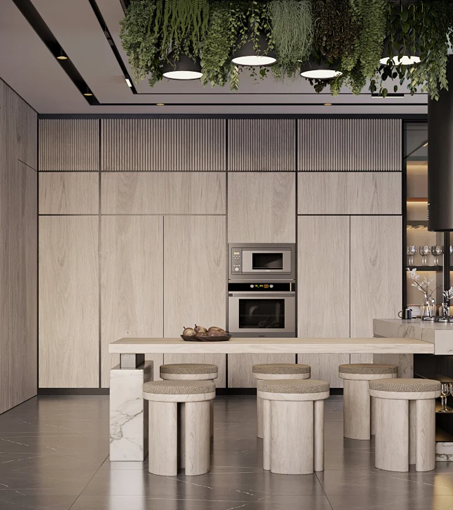 kitchen design visualization interior design corona CGI modern modern kitchen black design ...