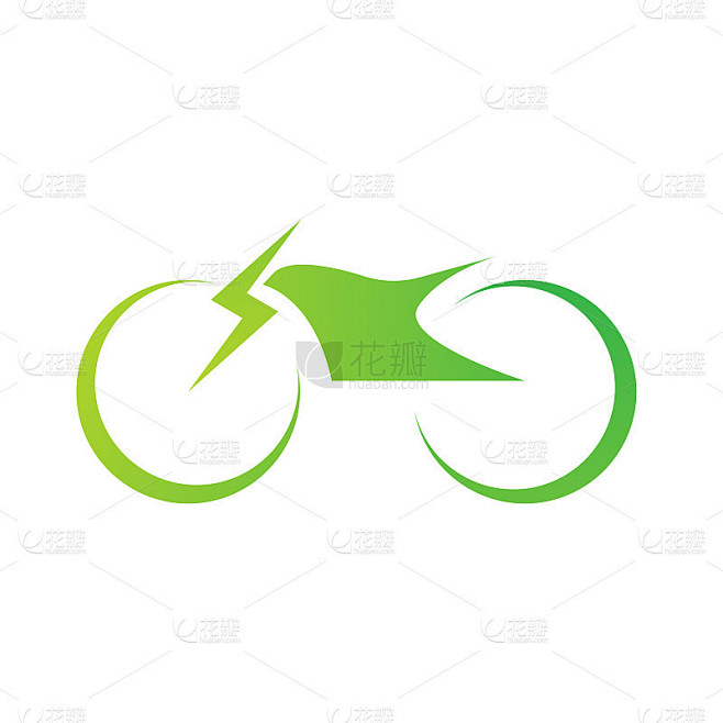 Electric motorcycle icon