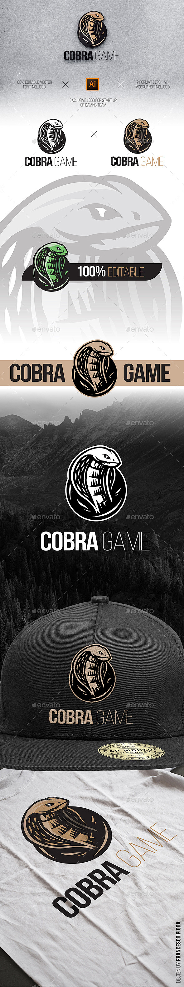 Logo Cobra Game - Animals Logo TemplatesLogo Cobra Game - Animals Logo ...