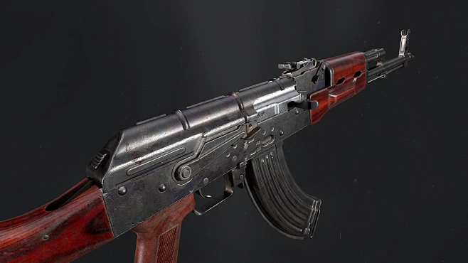 AKM, Won Tian Jing : 3D model of the russian AKM, Modernized Automatic ...