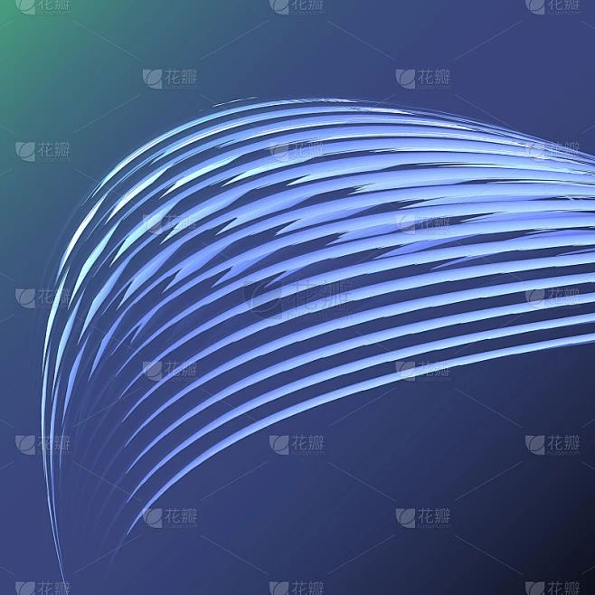 Beautiful blue abstract magic energy electric spir素材-花瓣网