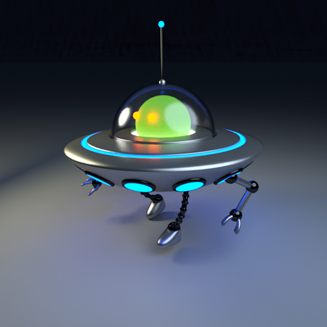 C4D练习-UFO