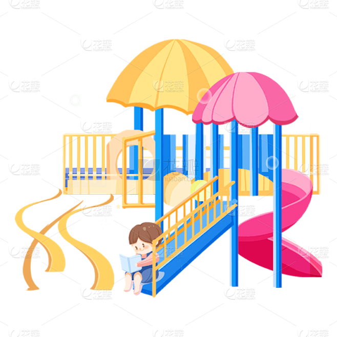 卡通感母亲节女孩元素贴纸