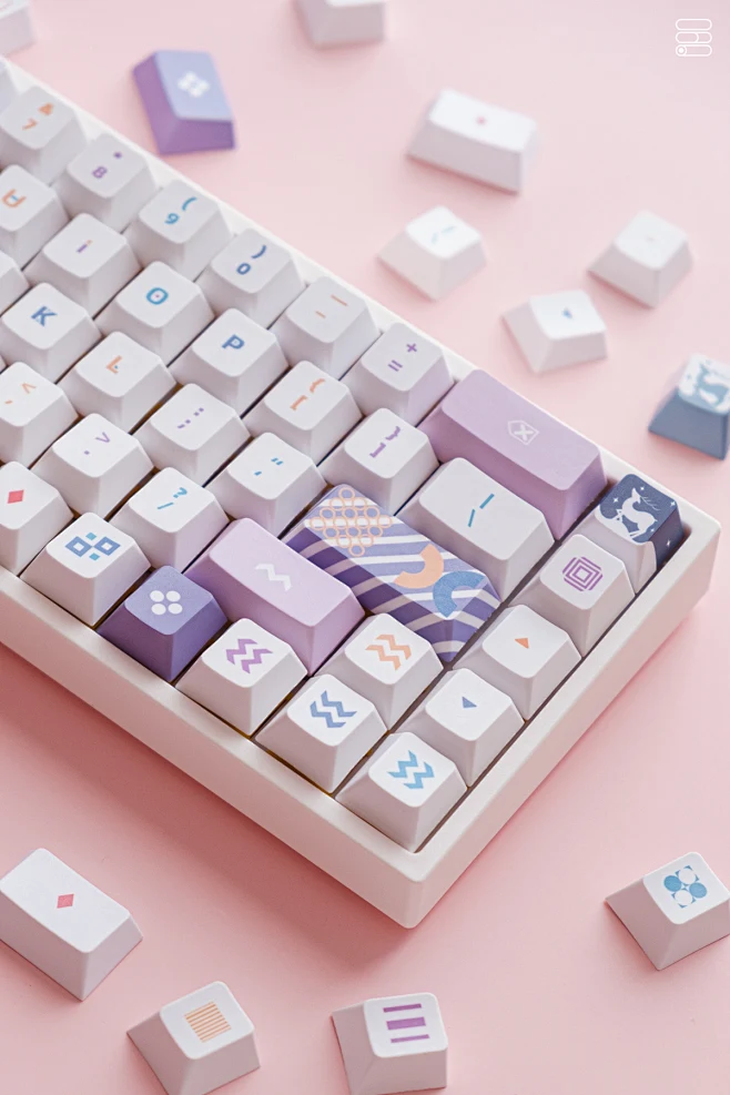 colorful Computer cute geek keyboard keycaps mechanical mechanical ...
