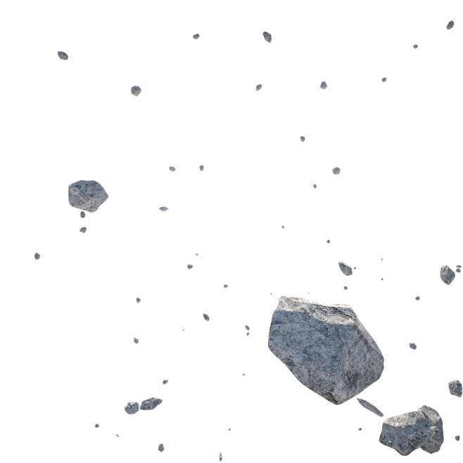 飞溅碎石悬浮石头假山岩石鹅卵石石块石免扣PNG免抠设计元素素材